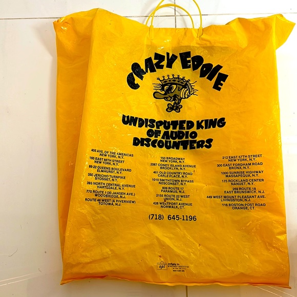 Crazy Eddie | Other | Crazy Eddie Shopping Bag | Poshmark